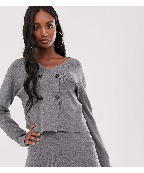 Fashion Union（-）の「Fashion Union Tall double breasted cardigan two-piece ...