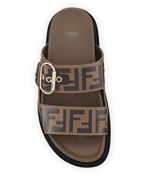 FENDI（フェンディ）の「Fendi Leather FF Slide Sandals（その他シューズ）」 - WEAR