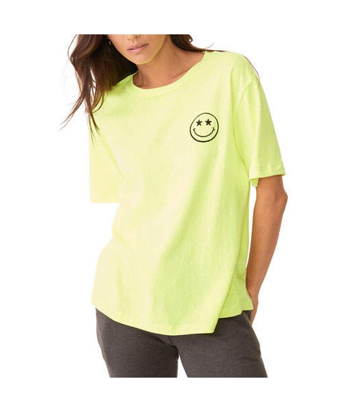 MONROW（モンロー）の「Monrow Oversized Crewneck Tee with Embroidered Smiley ...