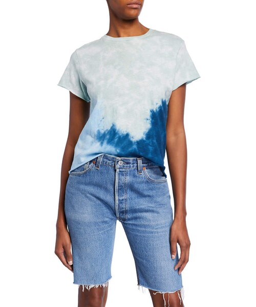 Re（アールイー）の「RE/DONE Tie-Dye Crewneck Short-Sleeve Roll-Hem Tee（Tシャツ/カットソー）」 - WEAR