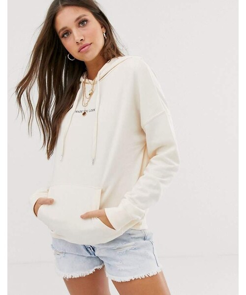 New look（ニュールック）の「New Look made you look slogan hoody（スウェット）」 - WEAR