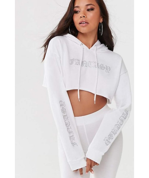 FOREVER 21（フォーエバー トゥエンティーワン）の「Forever 21 Fantasy Cropped Hoodie（スウェット ...