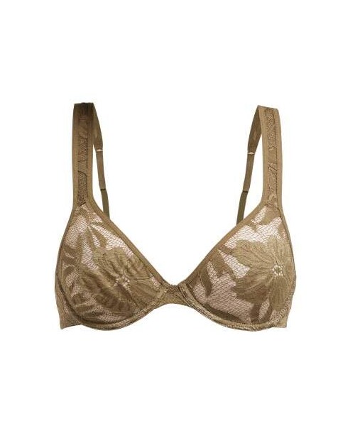 Hanro（ハンロ）の「Hanro - Lace Illusion Underwired Bra - Womens - Dark Green ...