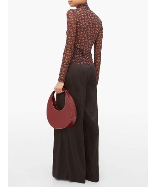 STAUD（スタウド）の「Staud - Roll Neck Mushroom Print Mesh Top - Womens - Black ...