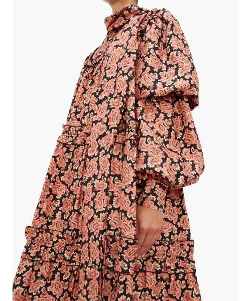 Marc Jacobs（マークジェイコブス）の「Marc Jacobs - Ruffled Paisley Print Silk Midi ...
