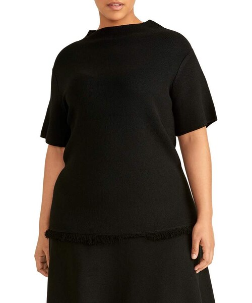 Rachel Roy（レイチェルロイ）の「Rachel Roy Collection Short Sleeve Fringe Sweater ...