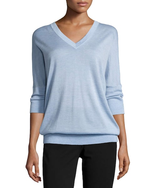 DEREK LAM（デレクラム）の「Derek Lam V-Neck Cashmere-Silk Batwing Sweater（ニット/セーター）」 - WEAR