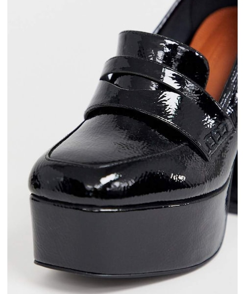 Asos（エイソス）の「Asos Design ASOS DESIGN Parkway platform loafer heels in ...