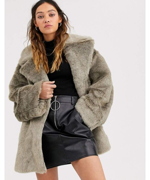WEEKDAY（ウィークデイ）の「Weekday tabitha faux fur coat in gray（）」 - WEAR