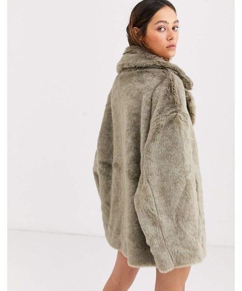 WEEKDAY（ウィークデイ）の「Weekday tabitha faux fur coat in gray（）」 - WEAR