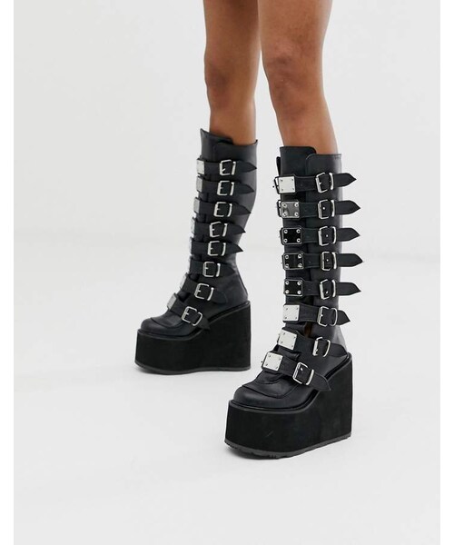Demonia buckle boots store