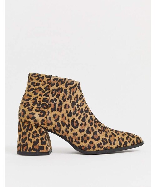 Vero Moda（-）の「Vero Moda leather leopard print boots（ブーツ）」 - WEAR
