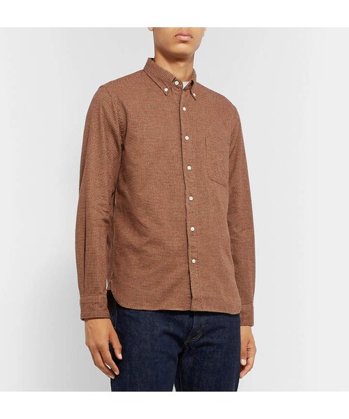 BEAMS（ビームス）の「Beams Plus Button-Down Collar Checked Brushed-Cotton Shirt ...