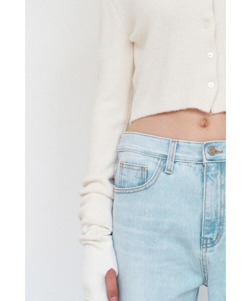 DIAGONAL（ダイアゴナル）の「[10/31순차배송][19FW] crop knit cardigan_ ivory（）」 - WEAR