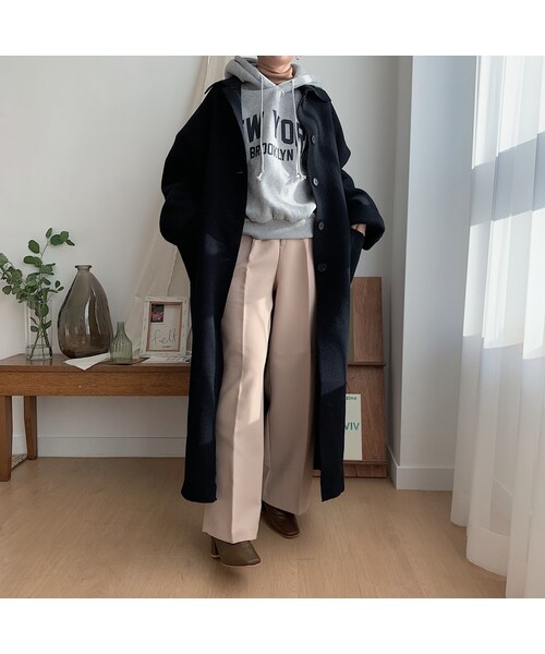 no brand（ノーブランド）の「【NOKCHA original】wool over coat/deep navy_no0049 ...