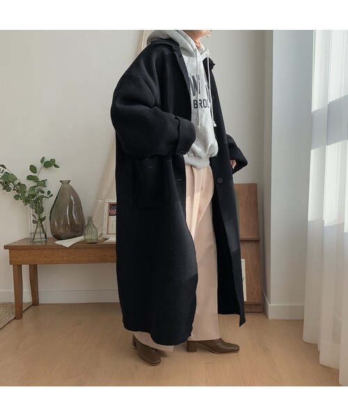 no brand（ノーブランド）の「【NOKCHA original】wool over coat/deep navy_no0049 ...