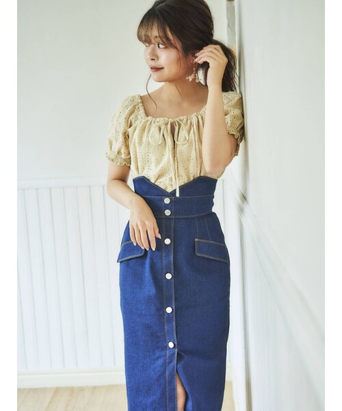 dazzlin（ダズリン）の「【ももち×dazzlin】4wayレースブラウス（トップス）」 - WEAR