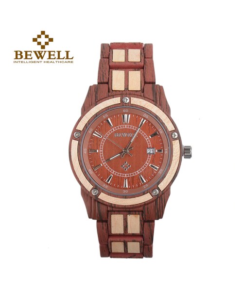 no brand（ノーブランド）の「BEWELL レディース時計金属木材ダイヤル日付表示ヴィンテージ風木製腕時計（アナログ腕時計）」 - WEAR