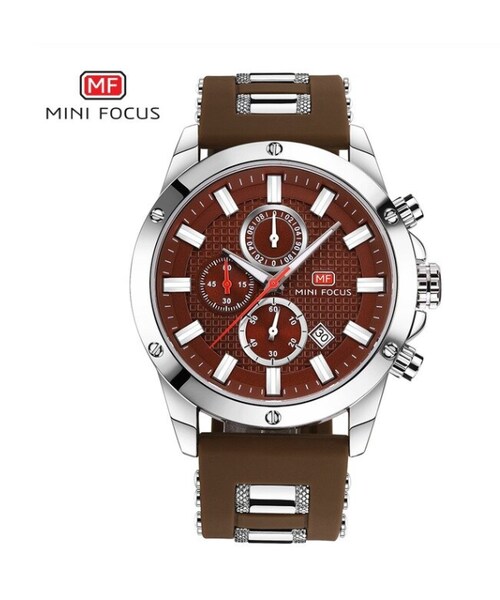 no brand（ノーブランド）の「【全4色】 MINIFOCUS 2018メンズファッションスポーツウォッチメンズクォーツアナログ日付時計シリコンミリタリー腕時計（アナログ腕時計）」 - WEAR