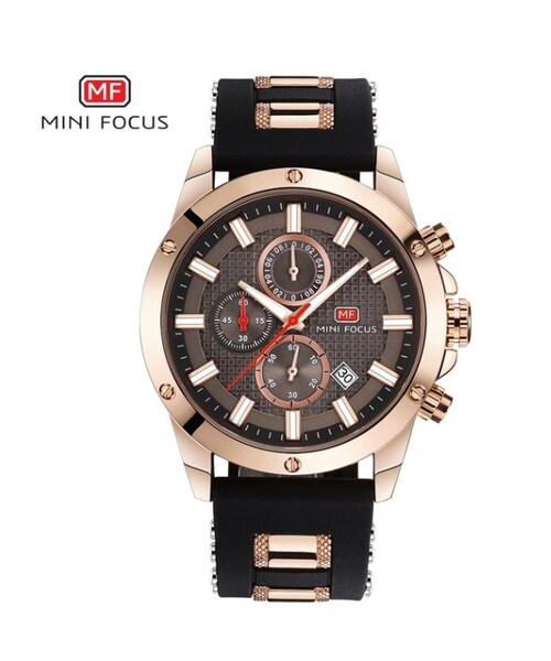 no brand（ノーブランド）の「【全4色】 MINIFOCUS 2018メンズファッションスポーツウォッチメンズクォーツアナログ日付時計シリコンミリタリー腕時計（アナログ腕時計）」 - WEAR