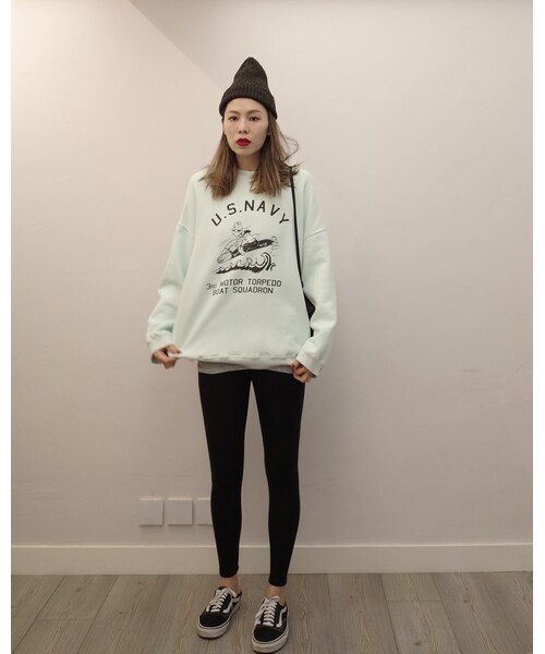 ILIKESUNDAYの「“U.S.navy" mint sweat top（）」 - WEAR