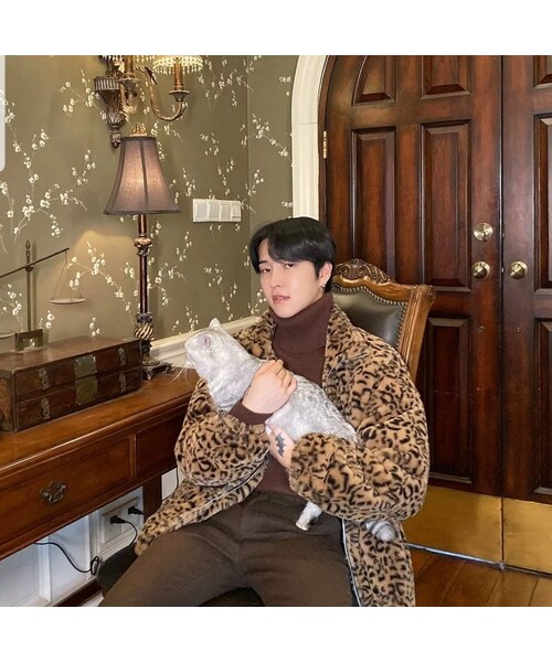 no brand（ノーブランド）の「Leopard print boa jacket（ブルゾン）」 - WEAR