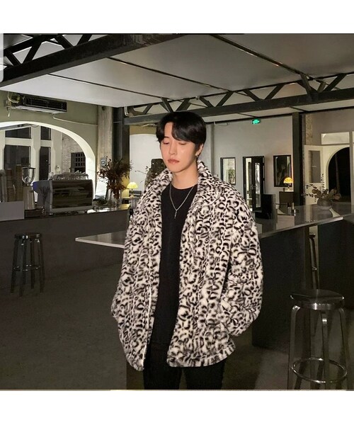 no brand（ノーブランド）の「Leopard print boa jacket（ブルゾン）」 - WEAR