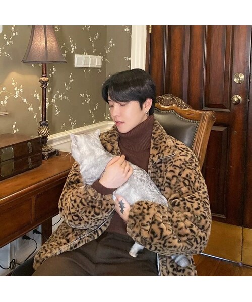 no brand（ノーブランド）の「Leopard print boa jacket（ブルゾン）」 - WEAR