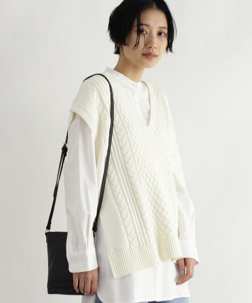OZOC（オゾック）の「[洗える]サイドベルトニットベスト（）」 - WEAR