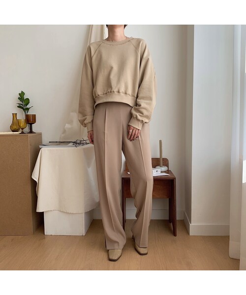 no brand（ノーブランド）の「【nokcha original】stitch mtm/beige_nt0325（Tシャツ/カットソー ...