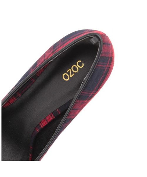 OZOC（オゾック）の「チェック柄チャンキーヒールパンプス（パンプス）」 - WEAR