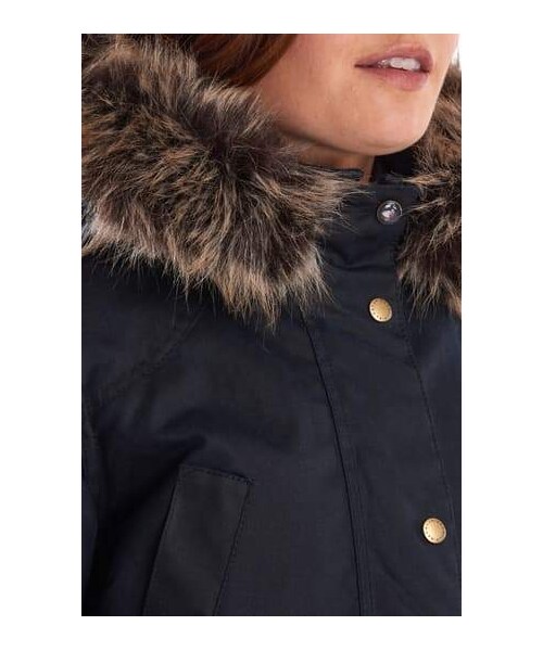 Barbour（バブアー）の「Barbour Thrunton Waxed Cotton Jacket with Faux Fur Trim（）」 - WEAR