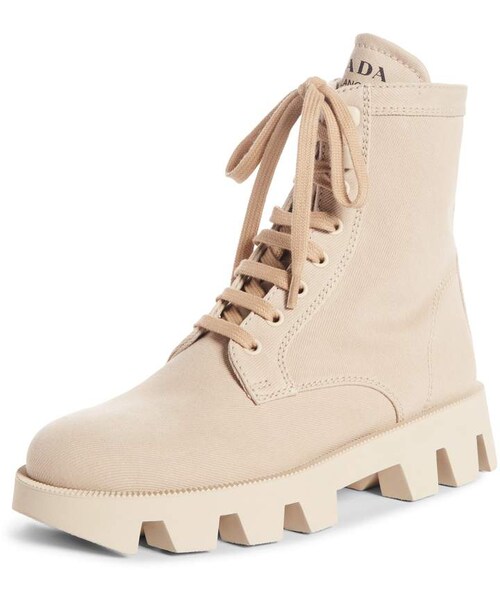 PRADA（プラダ）の「Prada Lugged Combat Boot（ブーツ）」 - WEAR