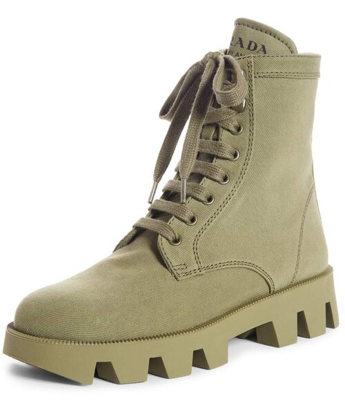 PRADA（プラダ）の「Prada Lugged Combat Boot（ブーツ）」 - WEAR
