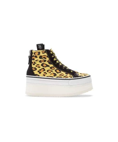 R13（アールサーティーン）の「R13 Leopard Print Platform High Top Sneaker（その他シューズ）」 - WEAR