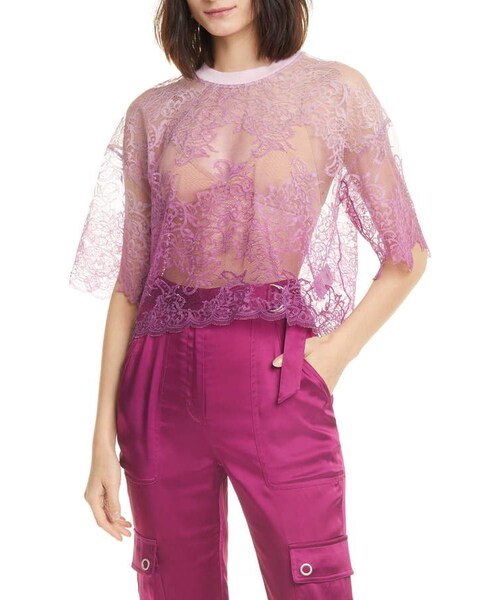 Jonathan Simkhai（ジョナサンシンカイ）の「Jonathan Simkhai Ombre Lace Tee（Tシャツ/カットソー）」 - WEAR