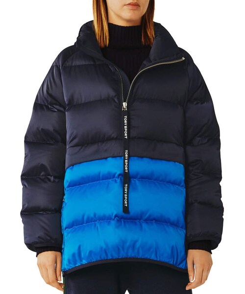 Tory Sport（トリースポーツ）の「Tory Sport Colorblock Down Satin Quilted Pullover ...
