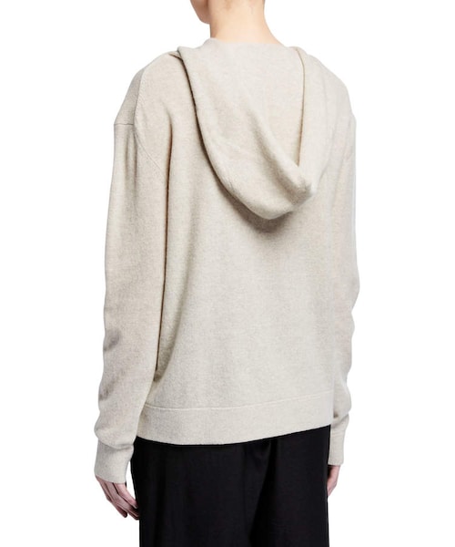 VINCE（ヴィンス）の「Vince Cross-Front Wool-Cashmere Hoodie（ニット/セーター）」 - WEAR
