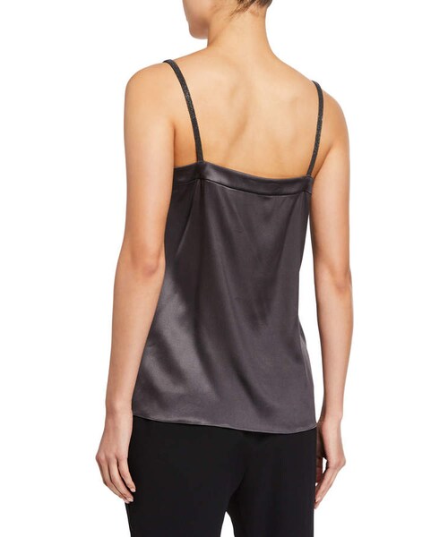 BRUNELLO CUCINELLI（ブルネロクチネリ）の「Brunello Cucinelli V-Neck Silk Cami with ...