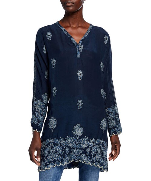 JOHNNY WAS（ジョニーワズ）の「Johnny Was Alex Button-Neck Long-Sleeve Tonal ...