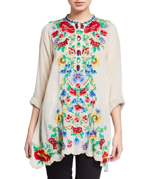 JOHNNY WAS（ジョニーワズ）の「Johnny Was Gala Floral Embroidered Long-Sleeve ...