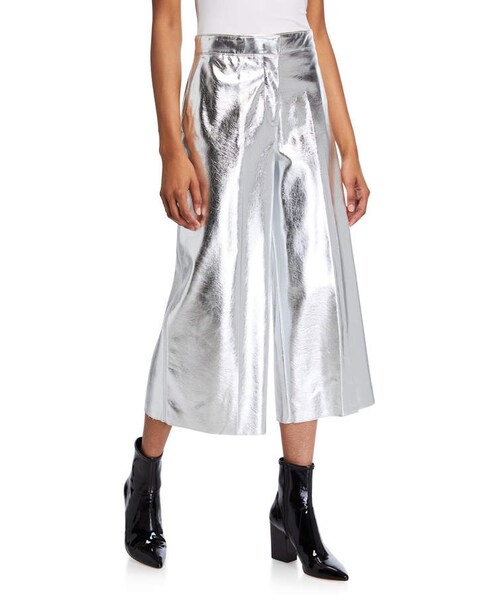 MSGM（エムエスジーエム）の「Msgm Metallic Wide-Leg Cropped Pants（その他パンツ）」 - WEAR