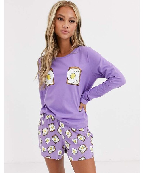 asos（エイソス）の「Asos Design ASOS DESIGN egg on toast long sleeve tee ...