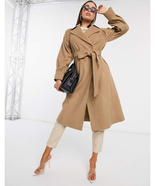 HELENE BERMAN （ヘレンバーマン）の「Helene Berman belted tailored wool coat in ...