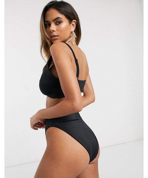 asos（エイソス）の「Asos Design ASOS DESIGN recycled fuller bust mix and match knot front bikini top in ...