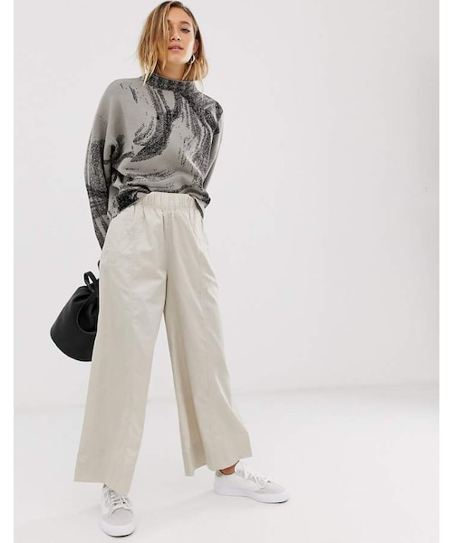 Weekday（ウィークデイ）の「Weekday wide leg lightweight pants with elastic waist ...