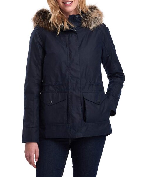 Barbour（バブアー）の「Barbour Scallop Waxed Cotton Hooded Jacket with Faux Fur Trim（）」 - WEAR