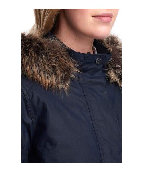 Barbour（バブアー）の「Barbour Scallop Waxed Cotton Hooded Jacket with Faux Fur Trim（）」 - WEAR