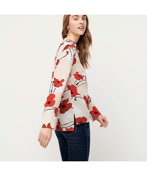 J.CREW（ジェイクルー）の「J.Crew Silk tunic in ivory poppy floral print（その他トップス ...