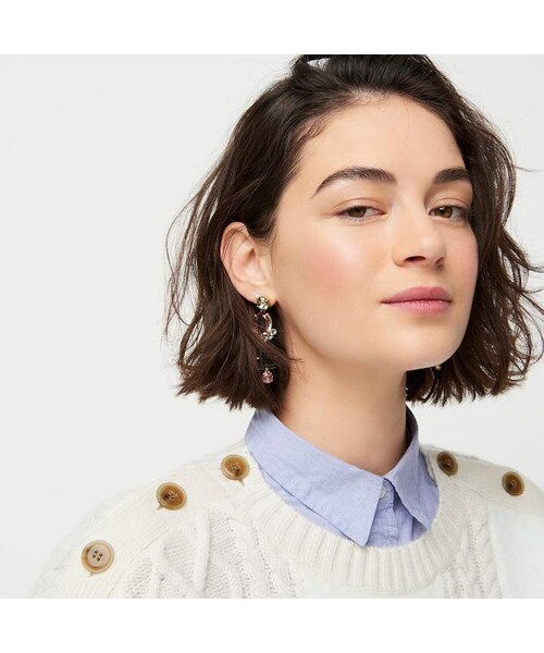 J.Crew（ジェイクルー）の「J.Crew Mixed cable-knit sweater with shoulder buttons（ニット/セーター）」 - WEAR